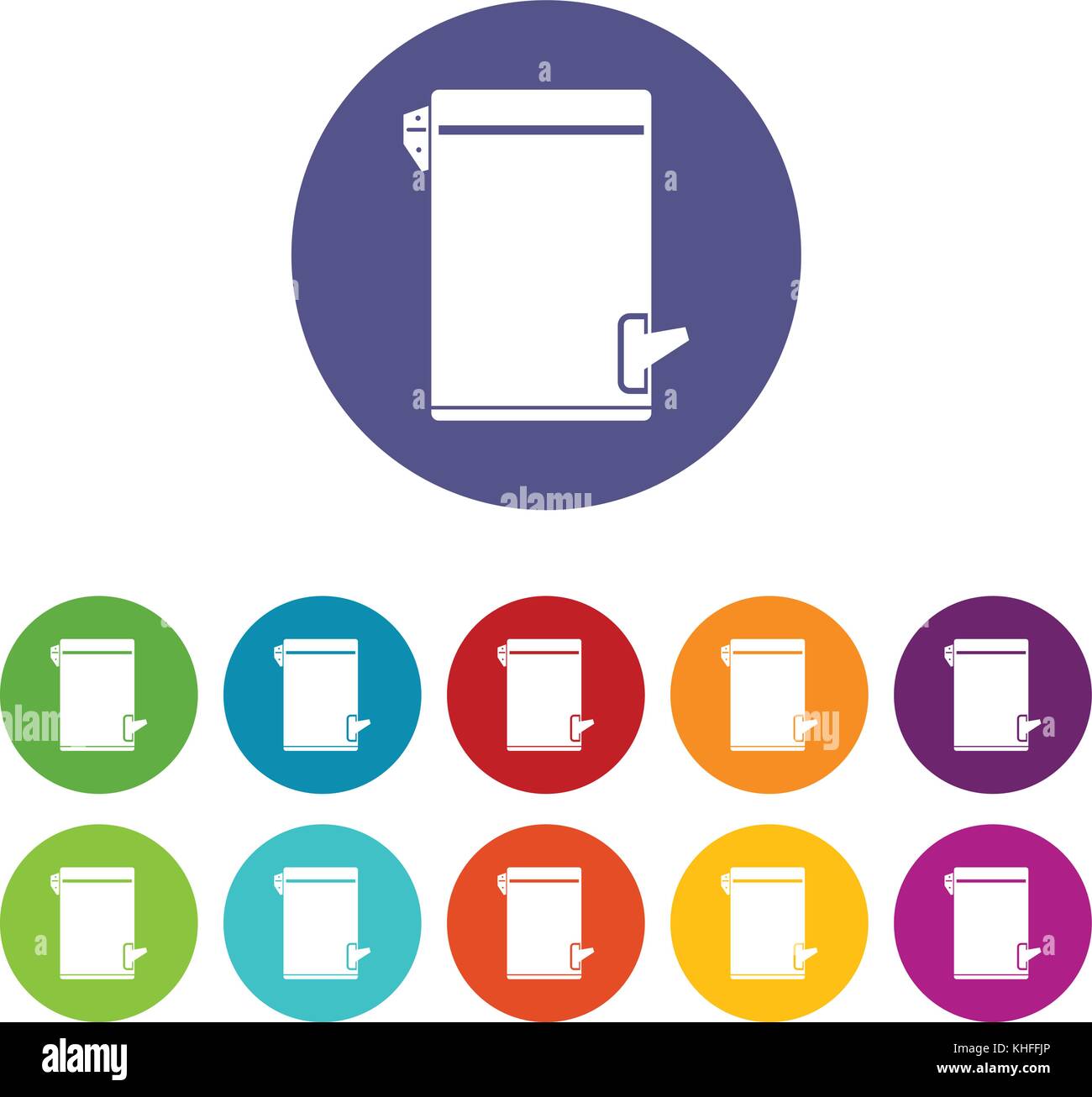 Trash can set icons Stock Vector Image & Art - Alamy