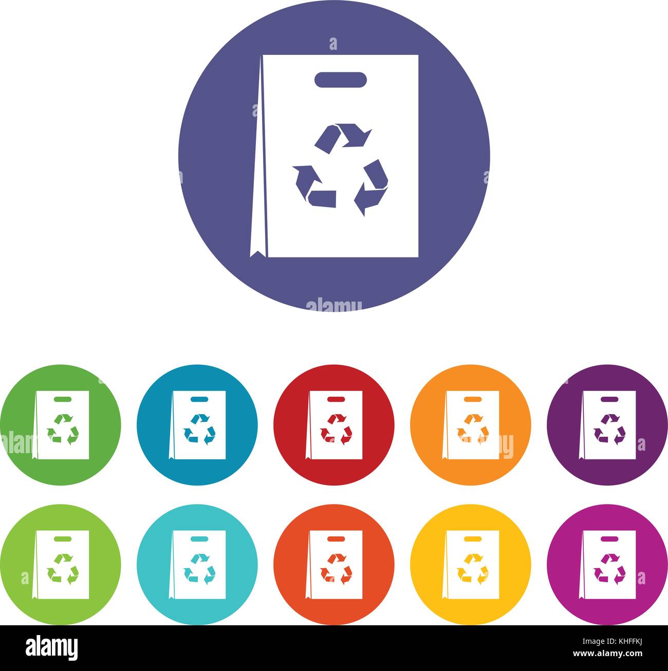 Package recycling set icons Stock Vector Image & Art - Alamy