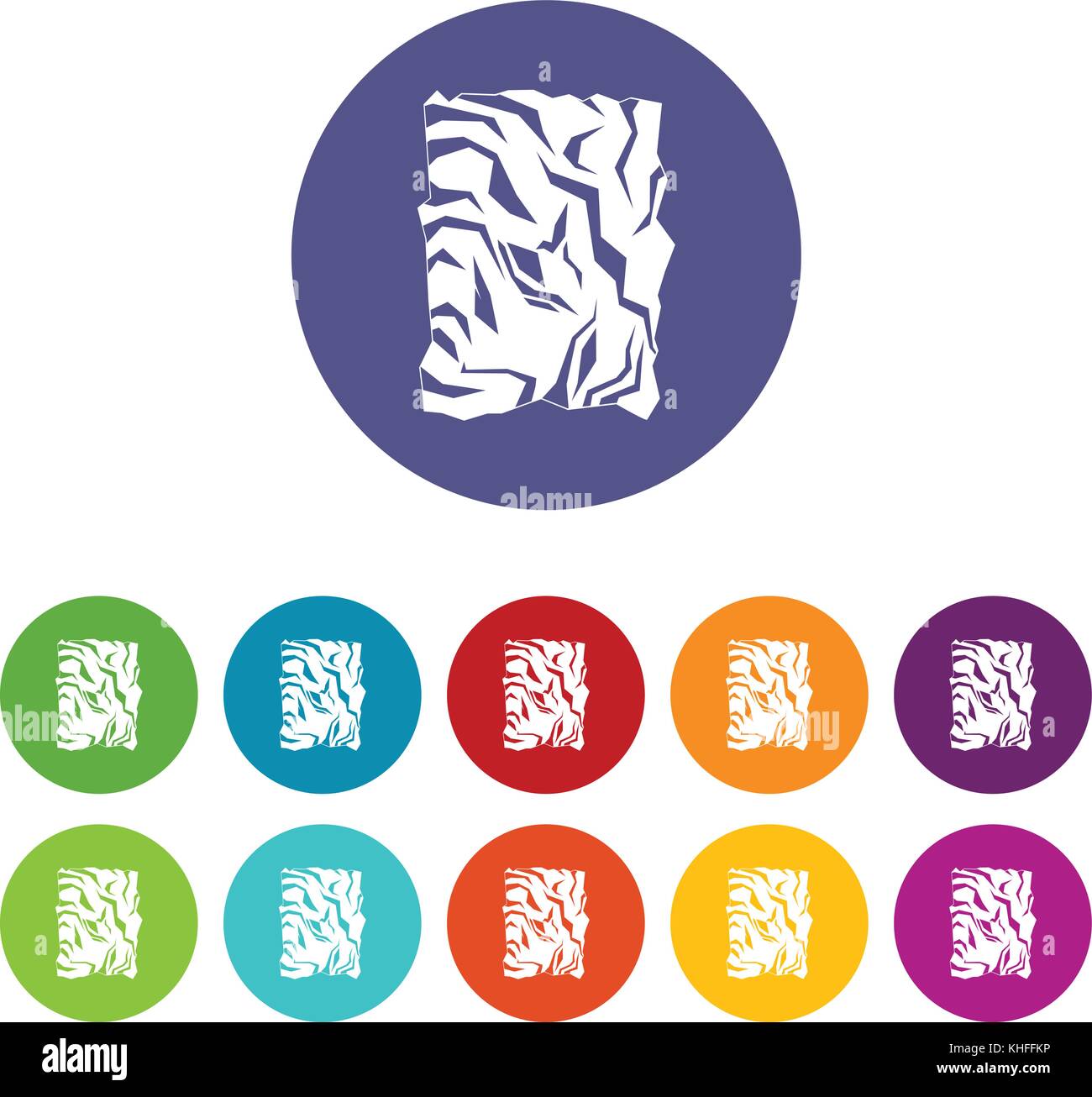 Crumpled paper set icons Stock Vector Image & Art - Alamy