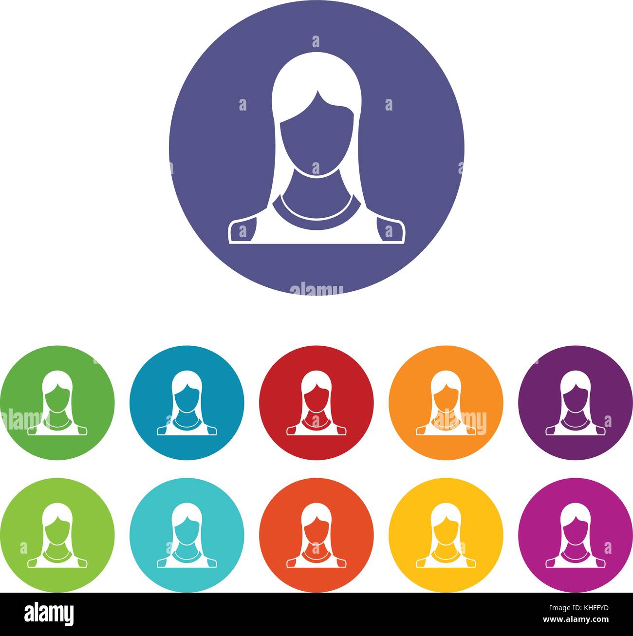 Woman set icons Stock Vector Image & Art - Alamy