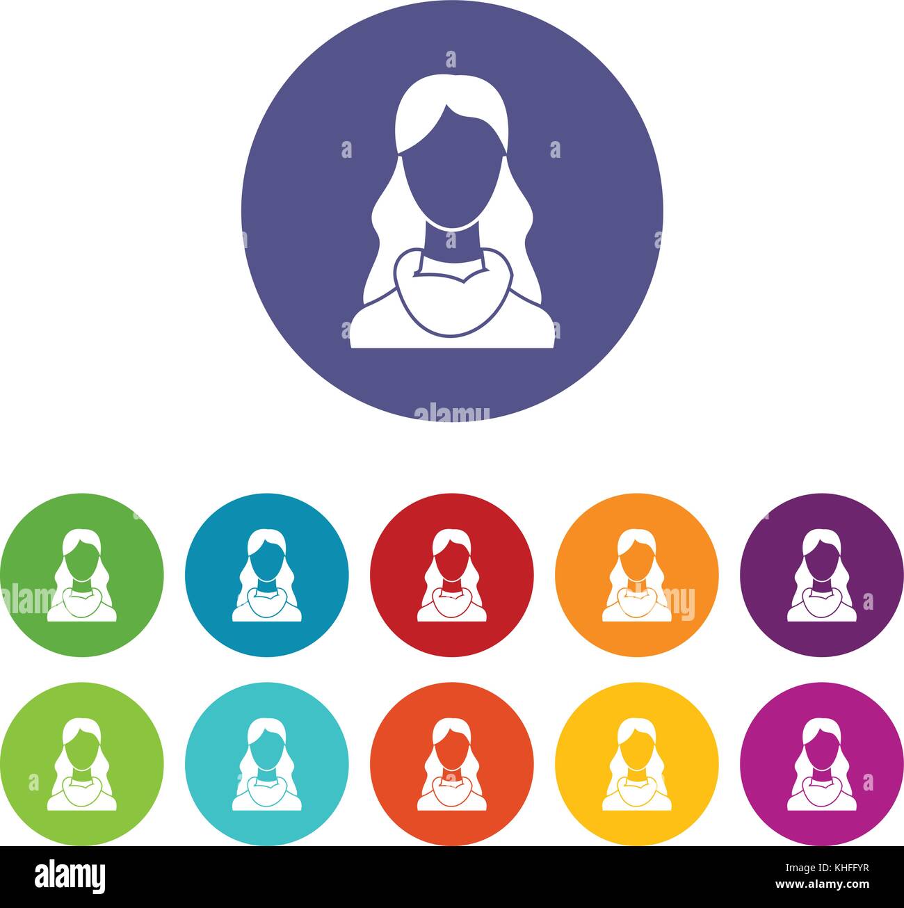 Woman set icons Stock Vector Image & Art - Alamy