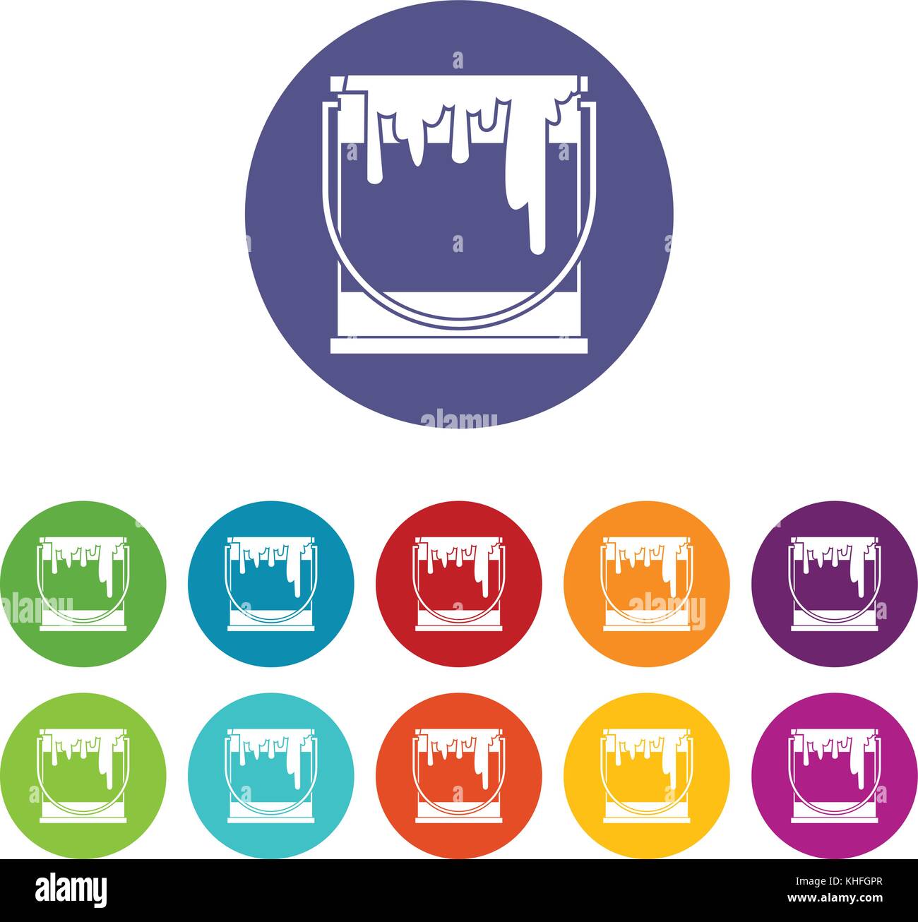 Paint can set icons Stock Vector Image & Art - Alamy