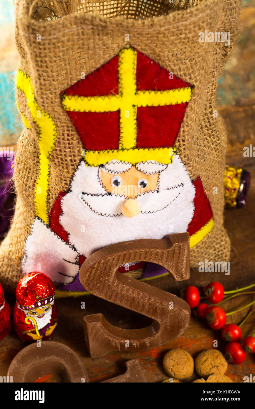 Traditional Dutch Saint Nicolas celebration with presents for children ...