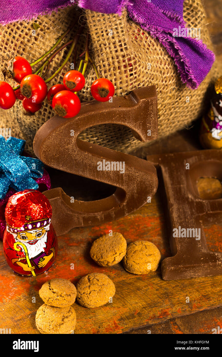 Traditional Dutch Saint Nicolas celebration with presents for children ...