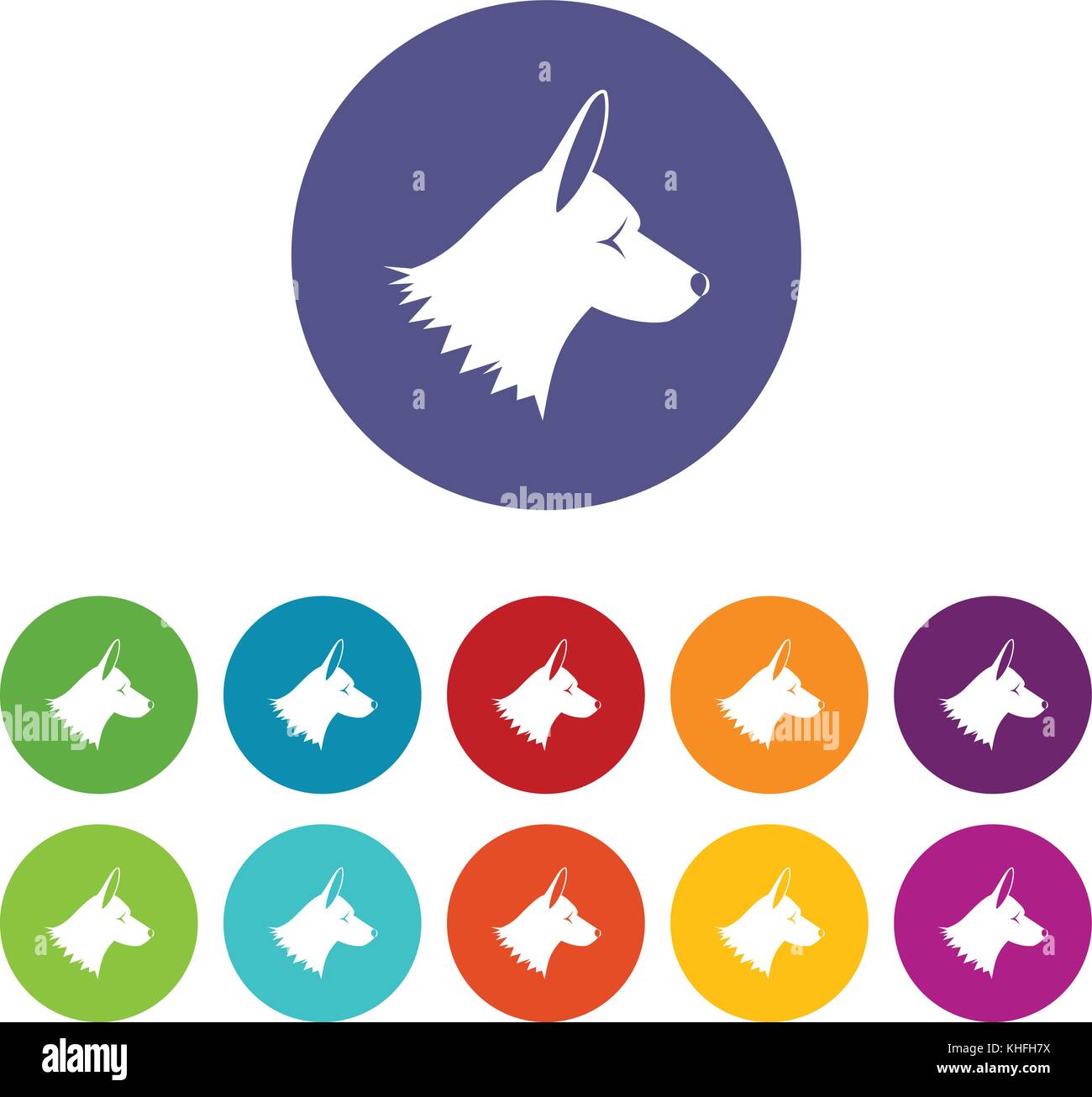 Collie dog set icons Stock Vector Image & Art - Alamy