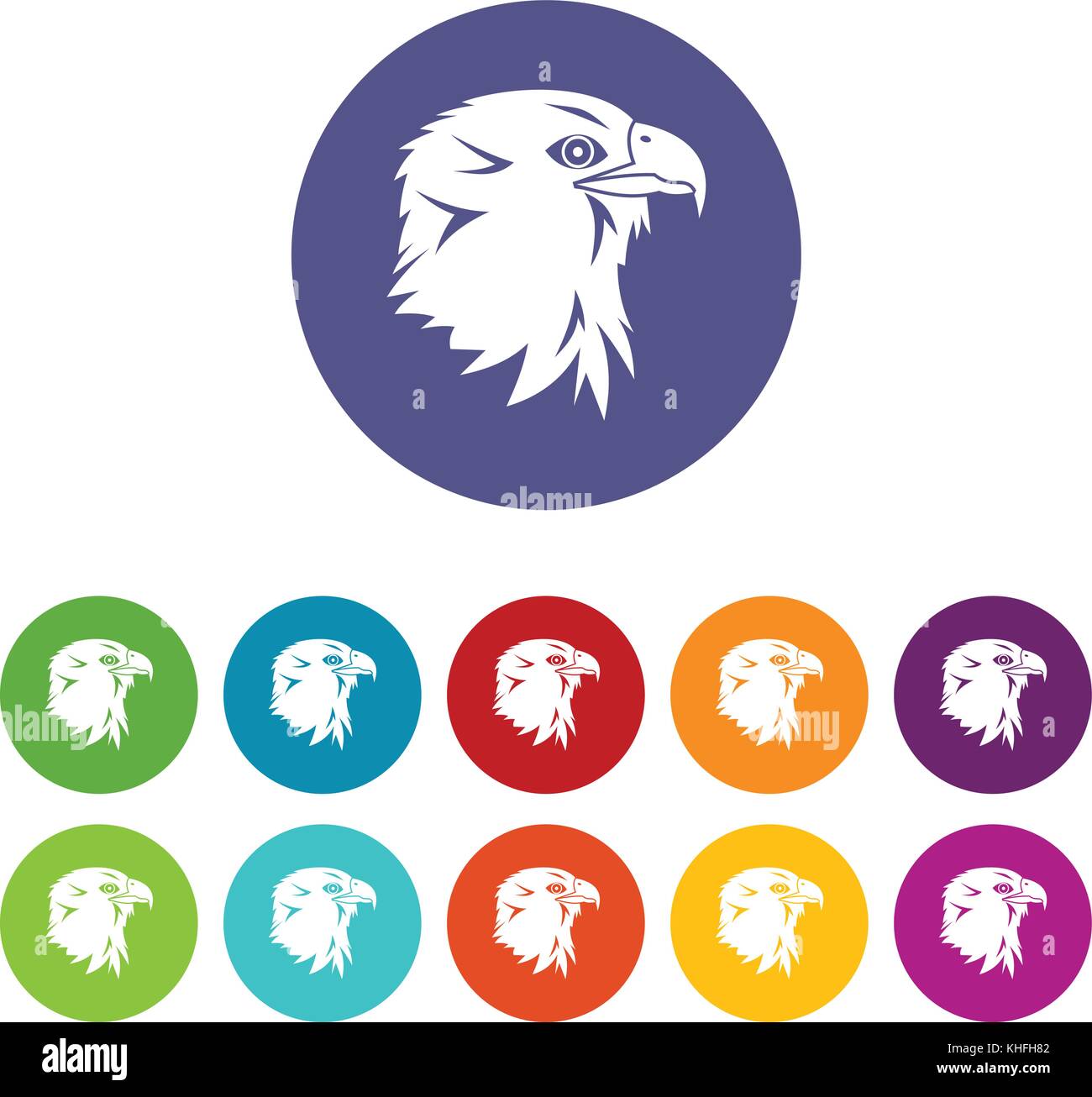 Eagle set icons Stock Vector Image & Art - Alamy