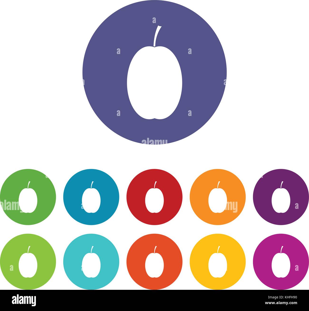 Plum set icons Stock Vector Image & Art - Alamy