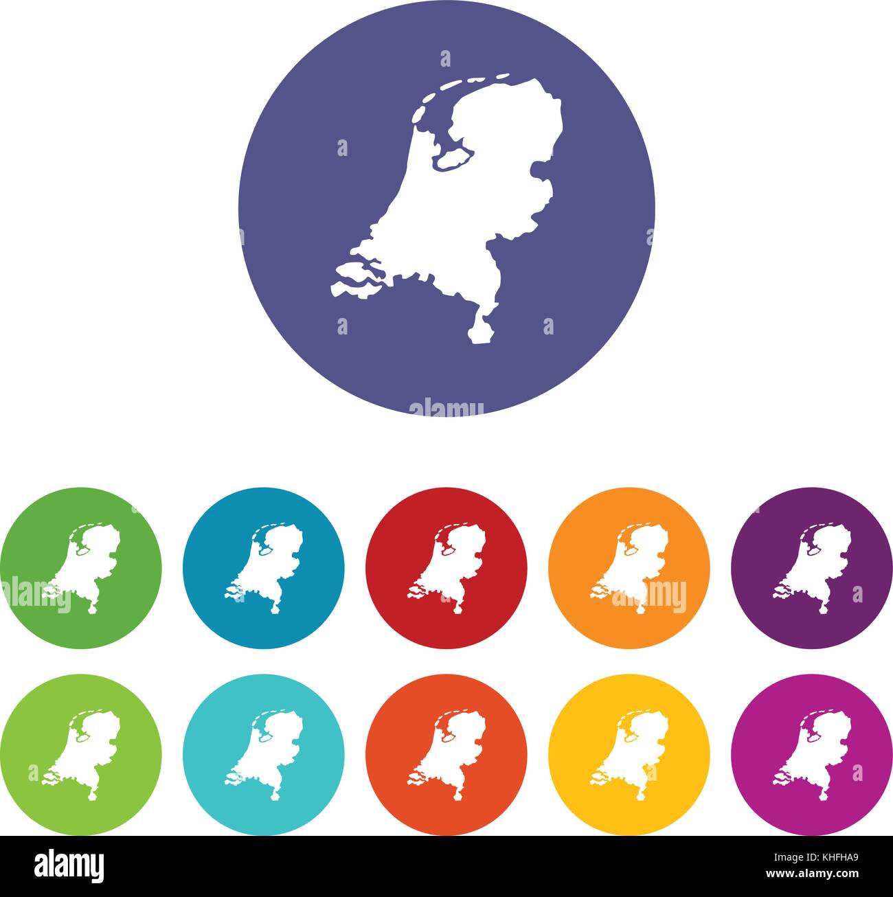 Holland map set icons Stock Vector Image & Art - Alamy