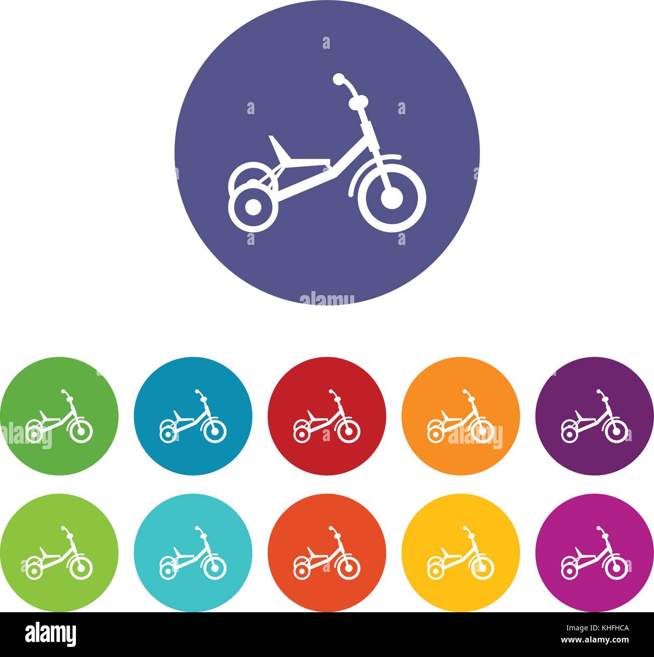 Tricycle set icons Stock Vector Image & Art - Alamy