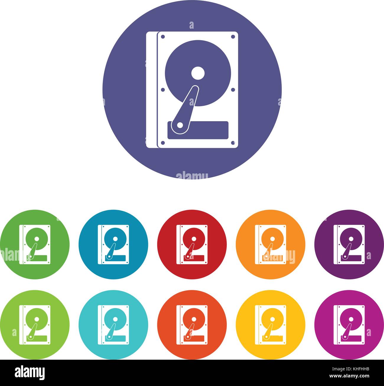 HDD set icons Stock Vector Image & Art - Alamy