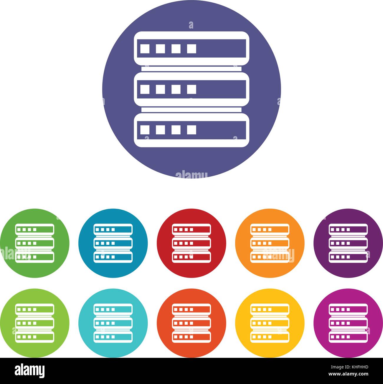 Database set icons Stock Vector Image & Art - Alamy