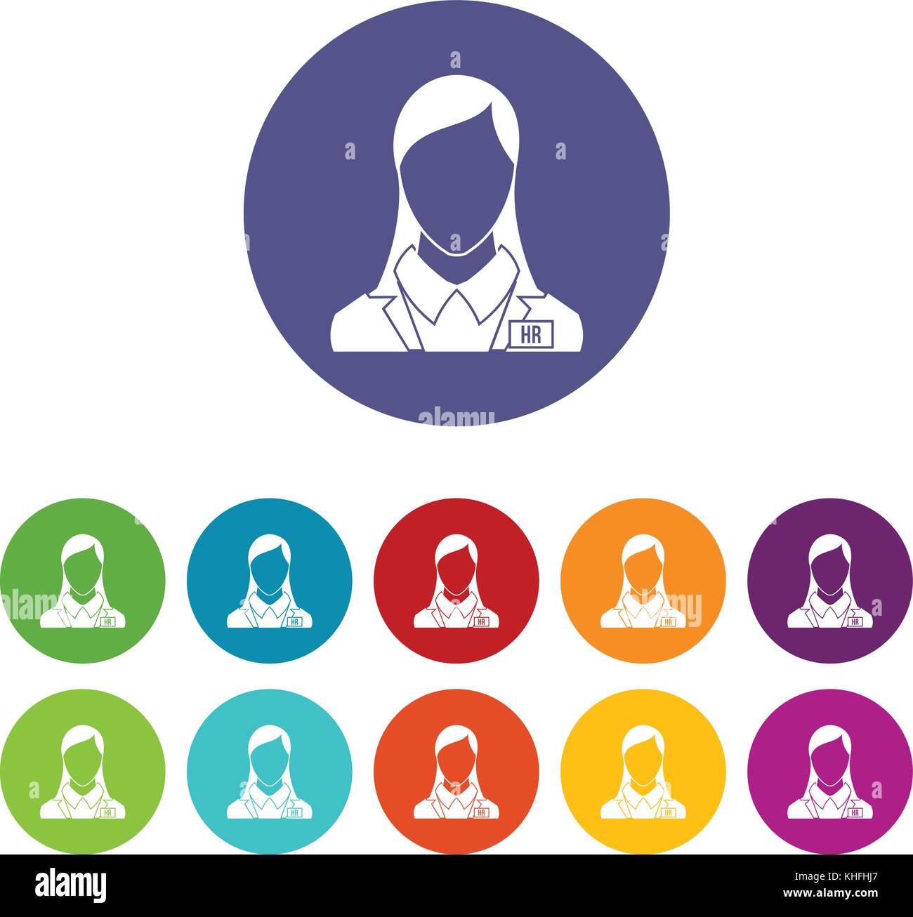 HR management set icons Stock Vector Image & Art - Alamy