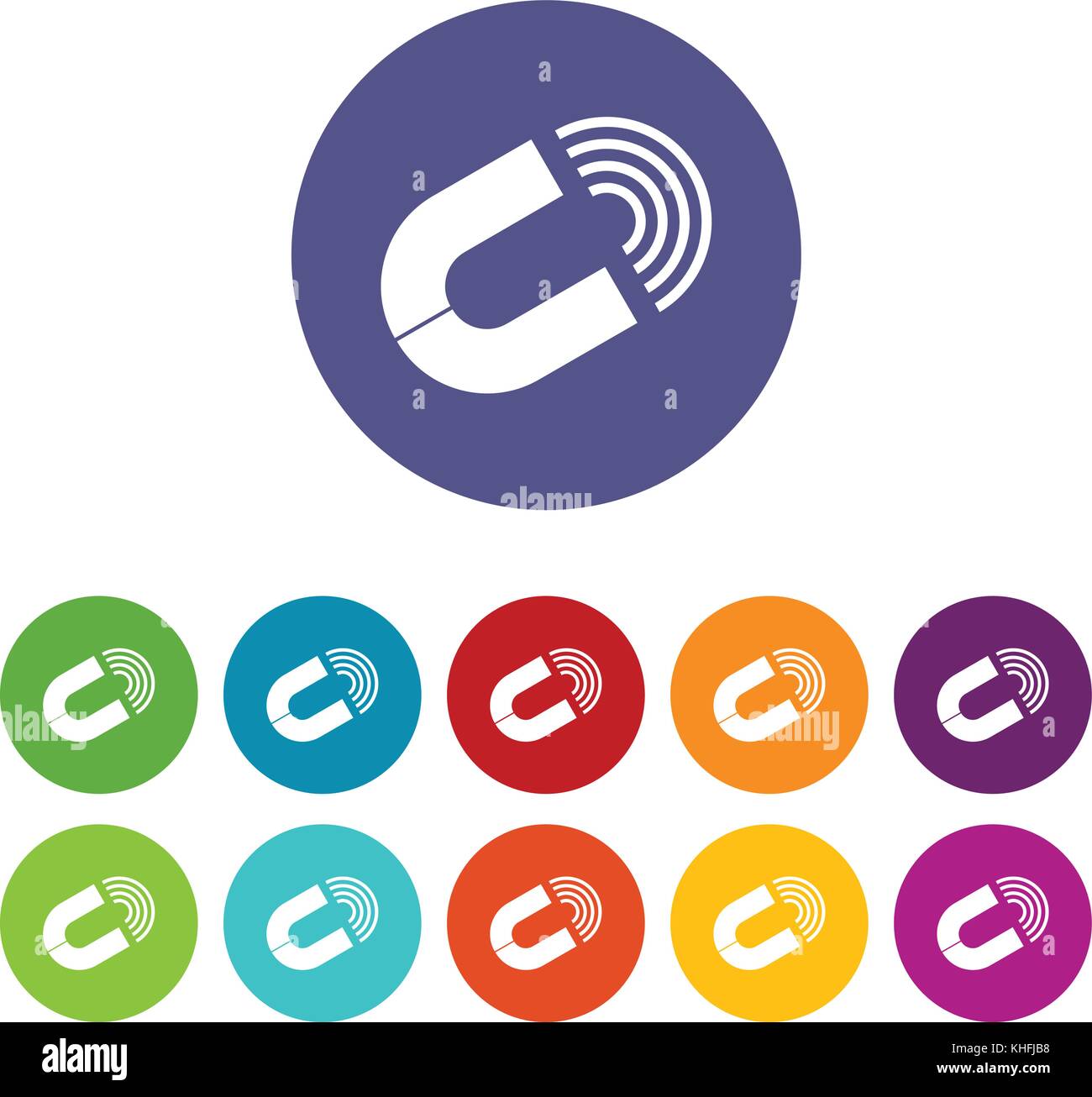 Horseshoe magnet set icons Stock Vector Image & Art - Alamy