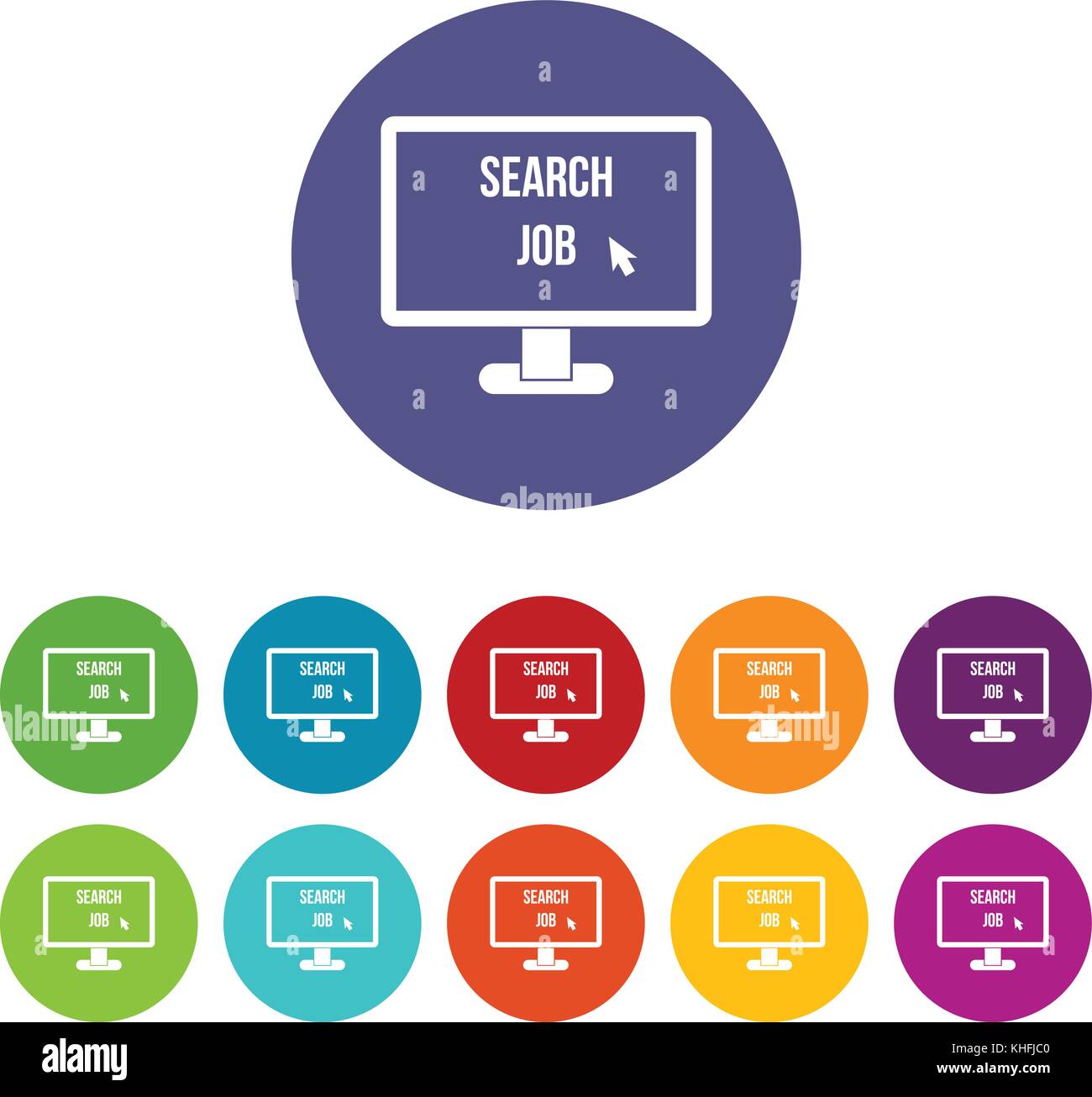 Search Job set icons Stock Vector Image & Art - Alamy