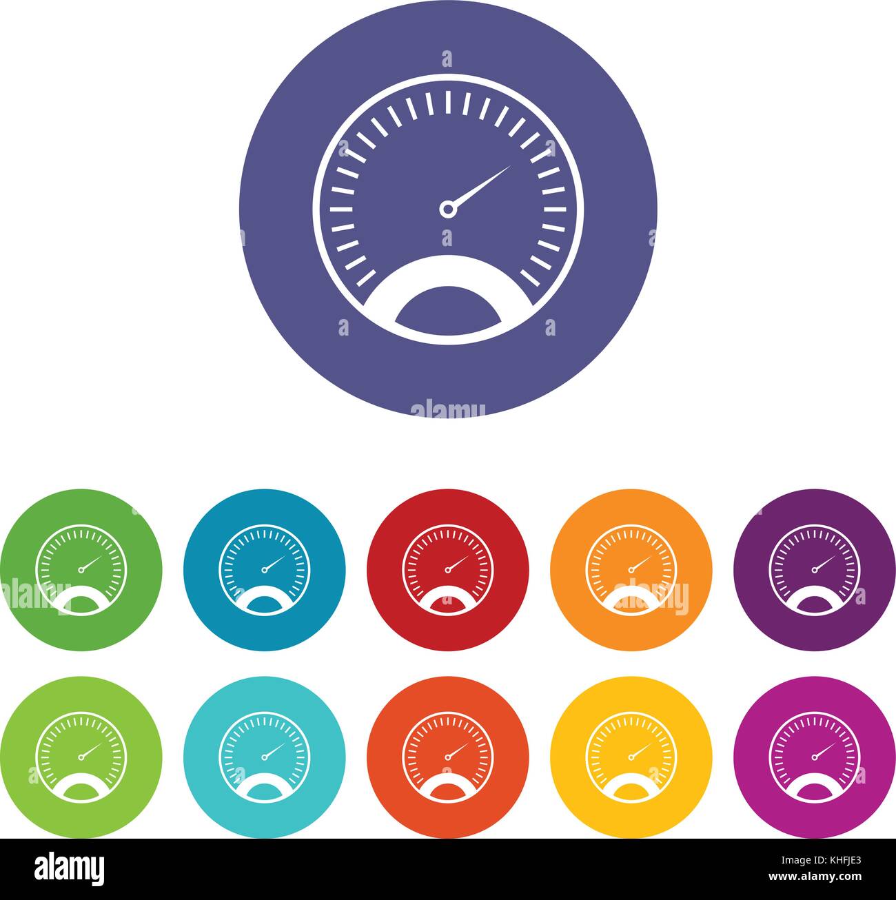 Speedometer set icons Stock Vector Image & Art - Alamy