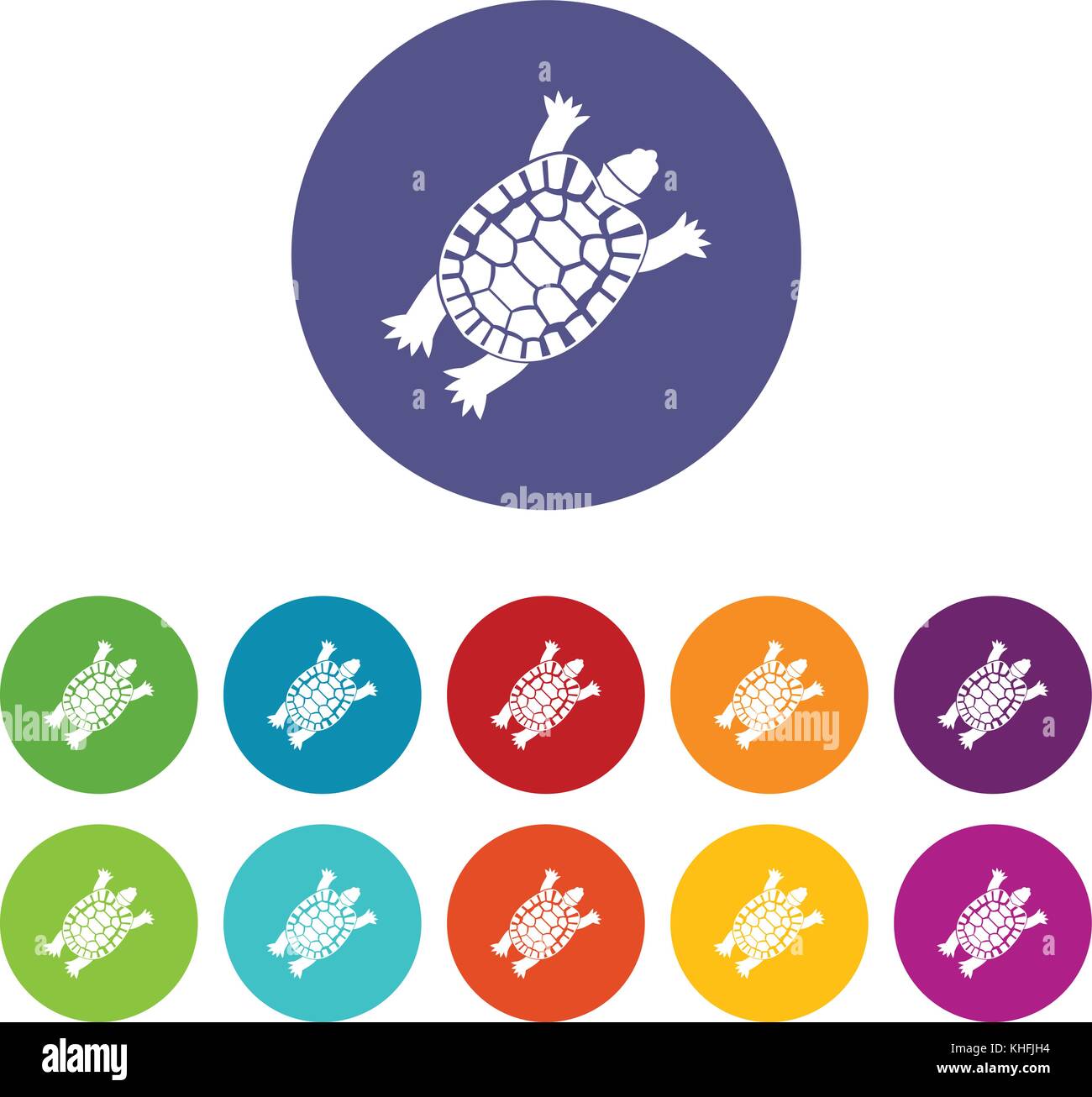 Turtle set icons Stock Vector Image & Art - Alamy