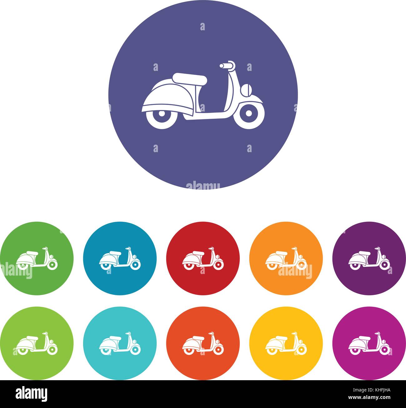 Motorbike set icons Stock Vector Image & Art - Alamy