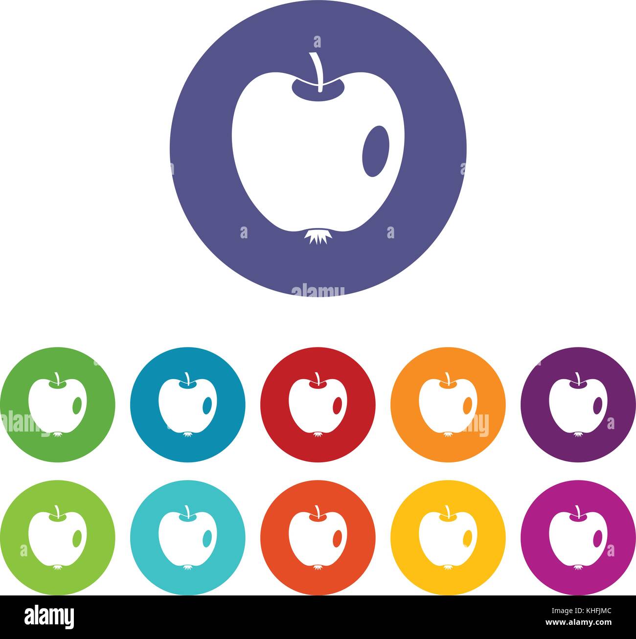 Apple set icons Stock Vector Image & Art - Alamy