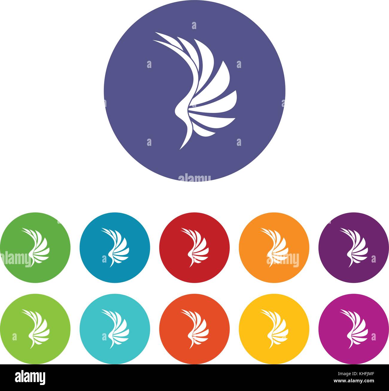 Wing set icons Stock Vector Image & Art - Alamy