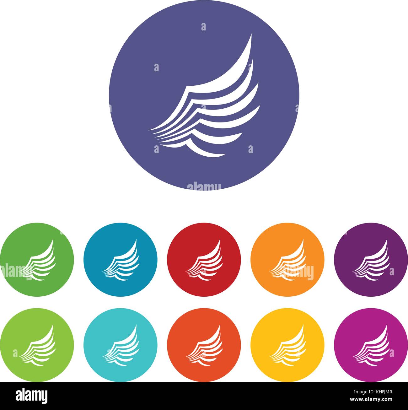 Wing set icons Stock Vector Image & Art - Alamy