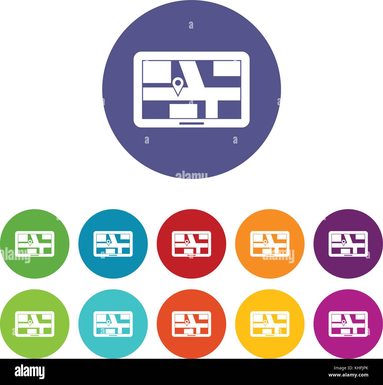 Navigation set icons Stock Vector Image & Art - Alamy