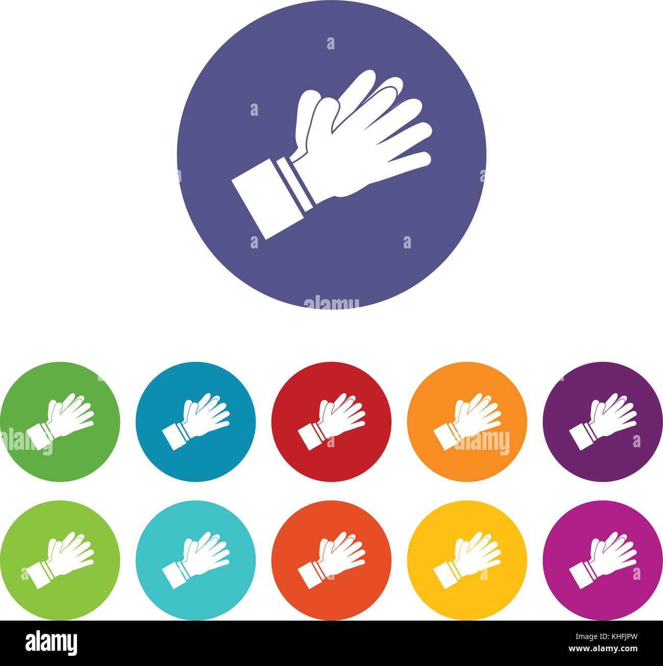 Clapping applauding hands set icons Stock Vector Image & Art - Alamy