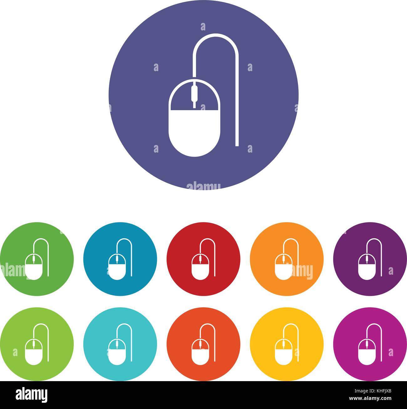 Computer mouse set icons Stock Vector Image & Art - Alamy