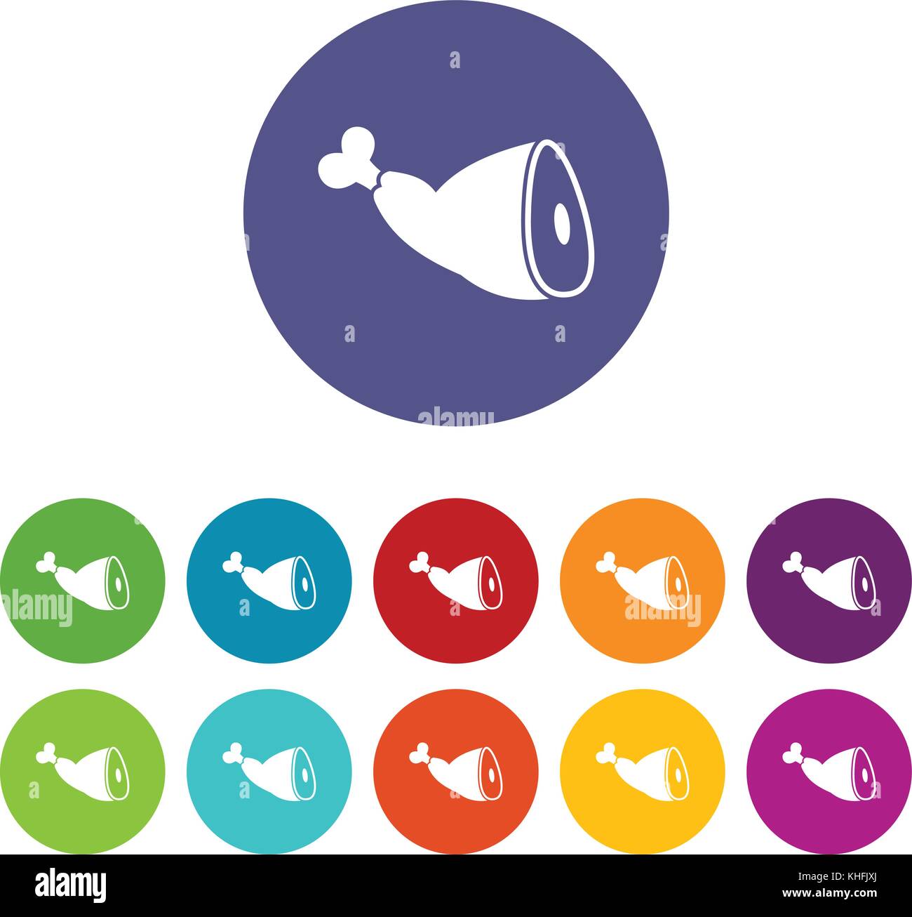 Roast pork knuckle set icons Stock Vector Image & Art - Alamy