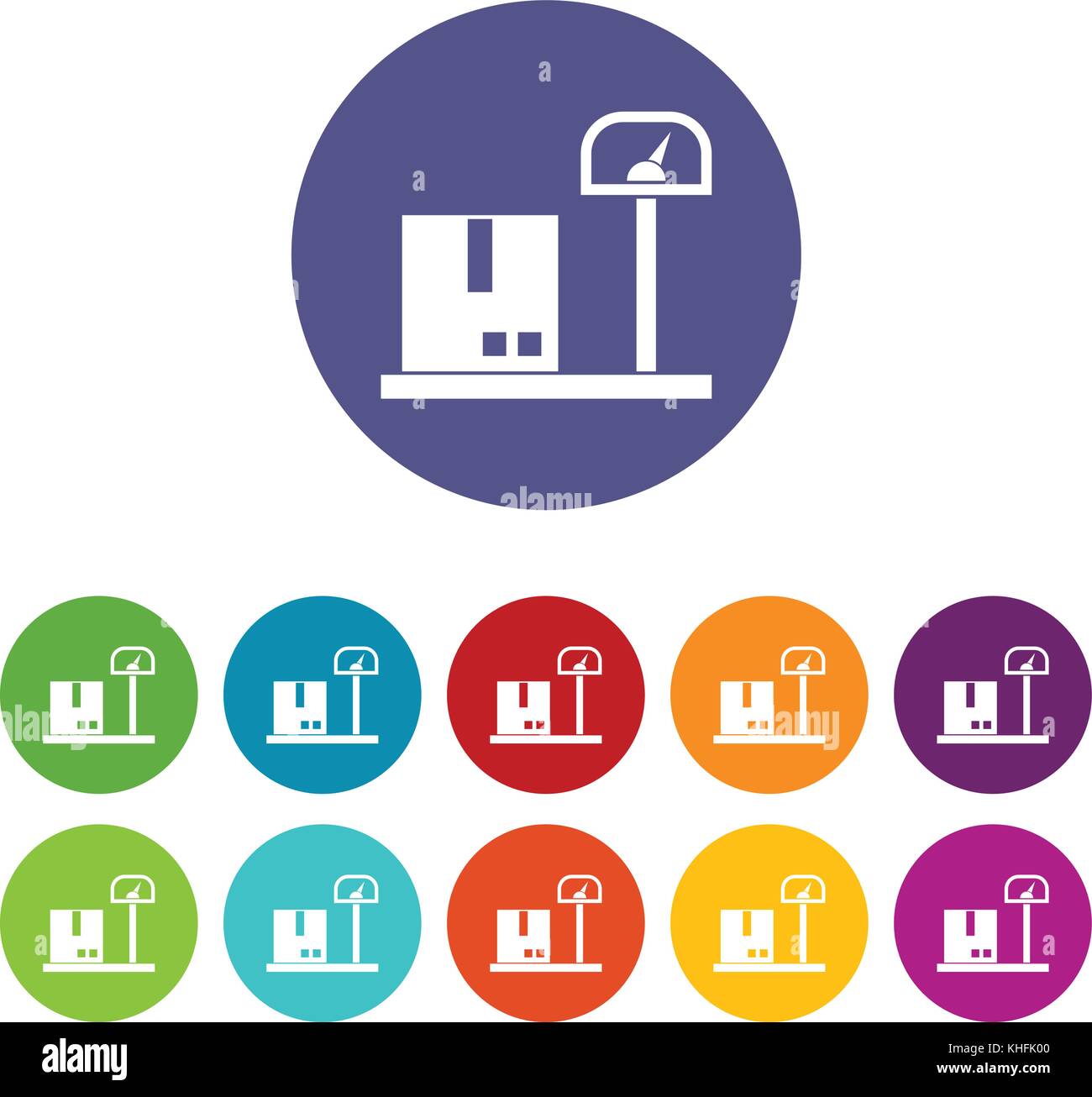 Scales for cargo set icons Stock Vector Image & Art - Alamy