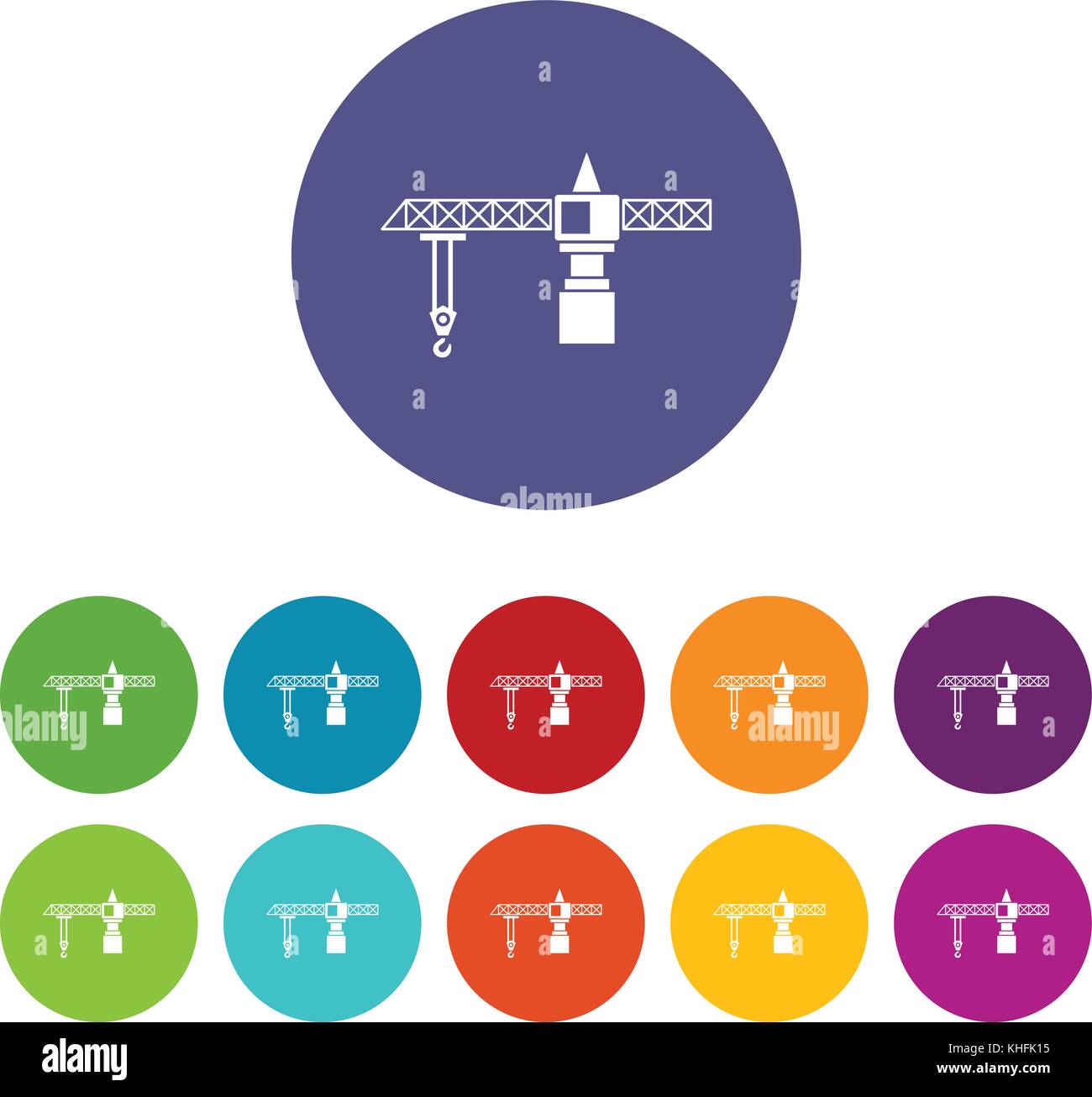 Crane set icons Stock Vector Image & Art - Alamy
