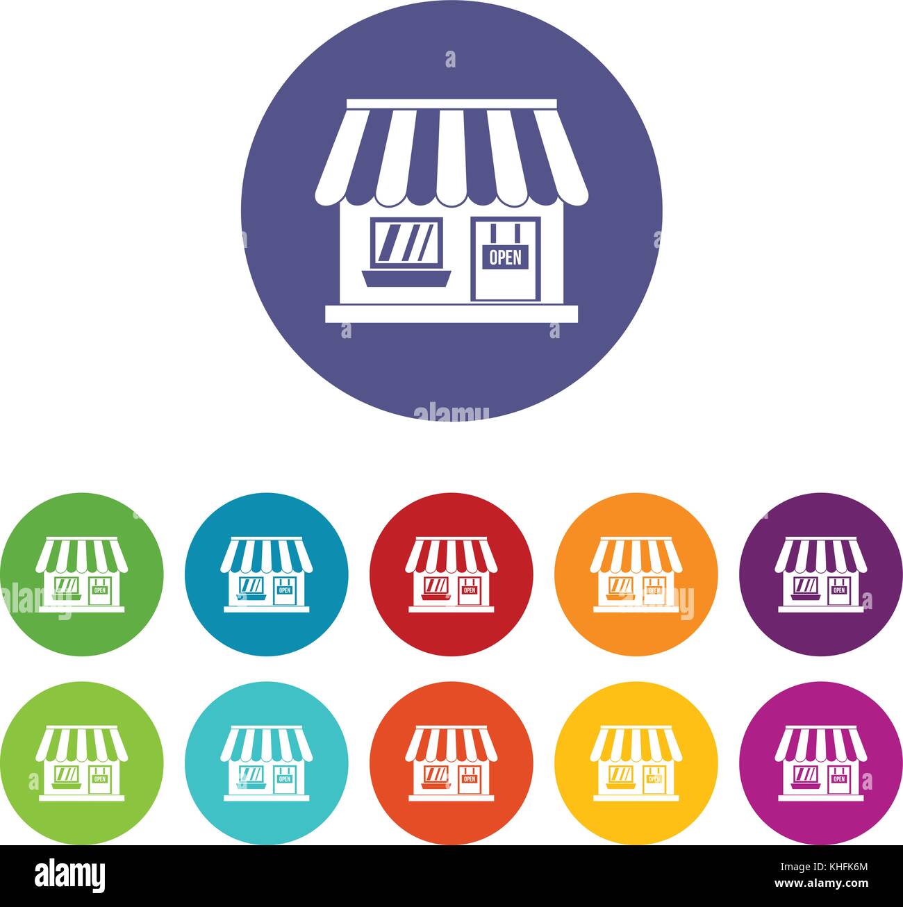 Shop set icons Stock Vector Image & Art - Alamy