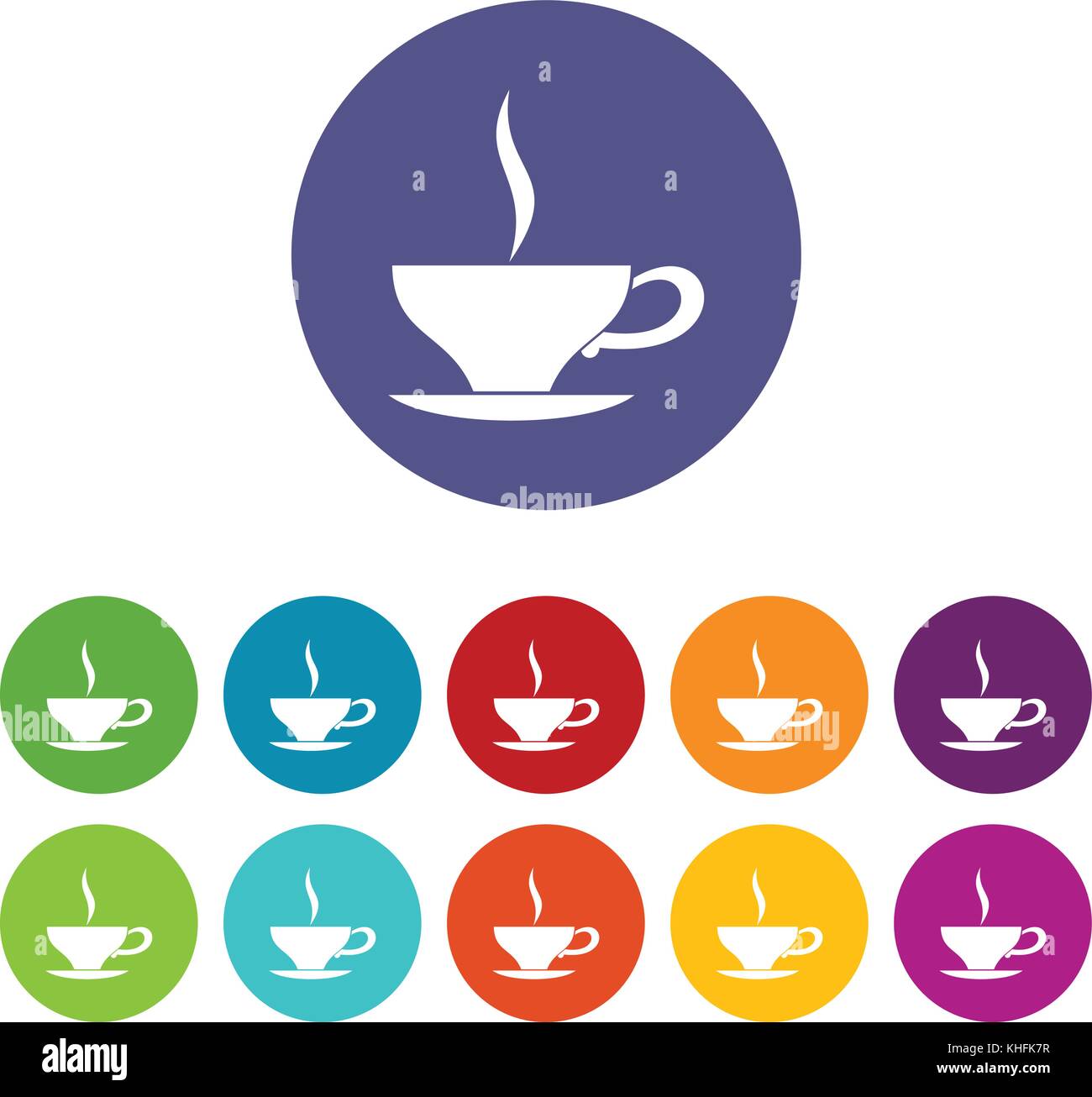 Cup of tea set icons Stock Vector Image & Art - Alamy