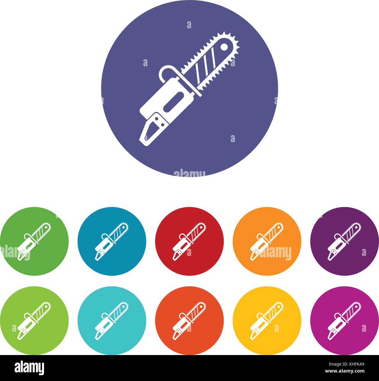 Chain saw collection Stock Vector Images - Alamy