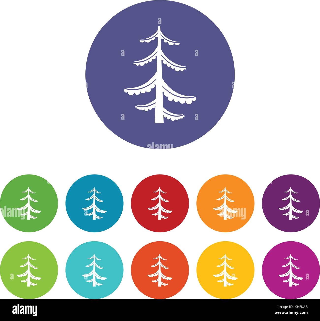 Pine set icons Stock Vector Image & Art - Alamy