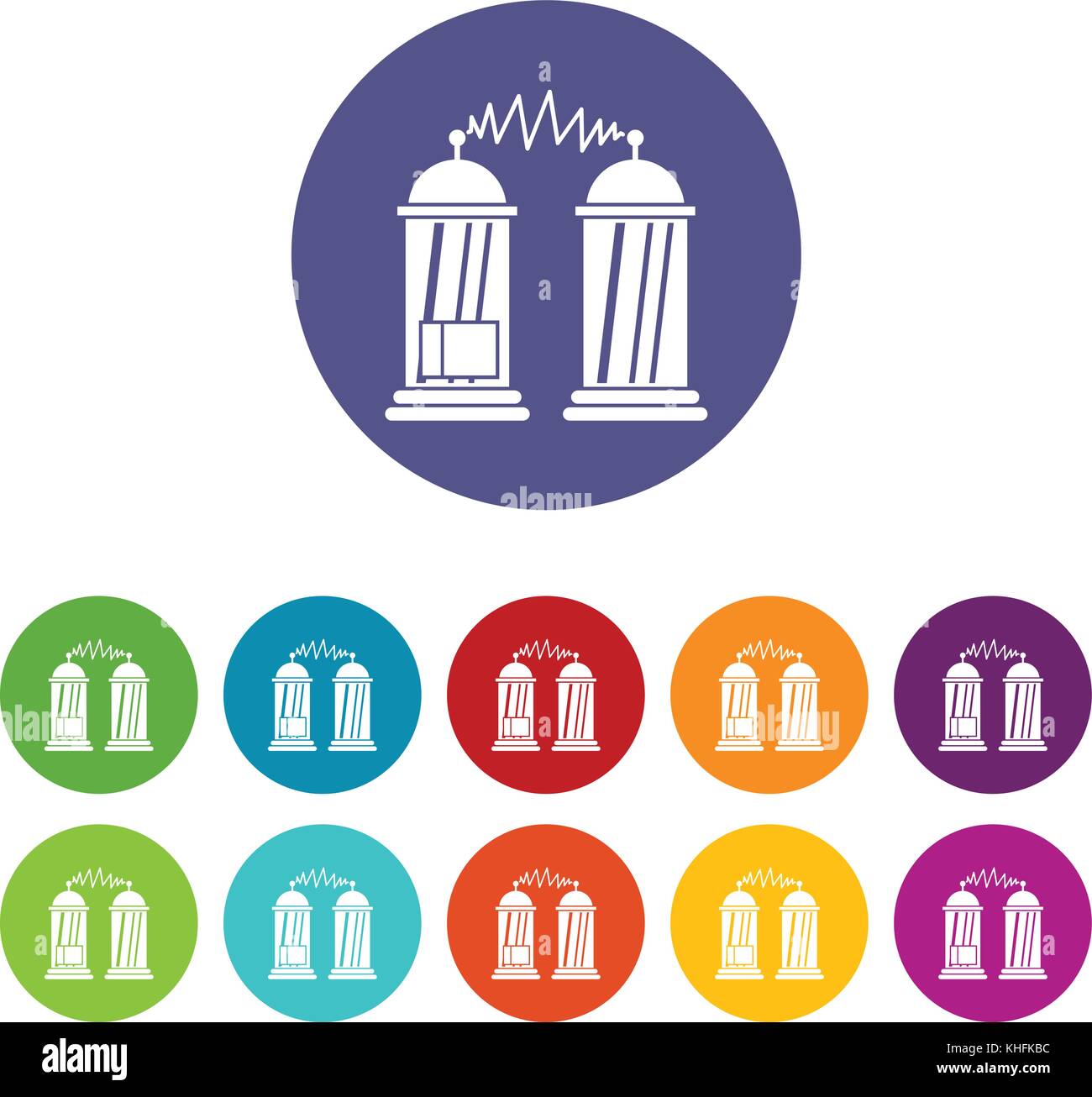 Electrical impulses set icons Stock Vector Image & Art - Alamy