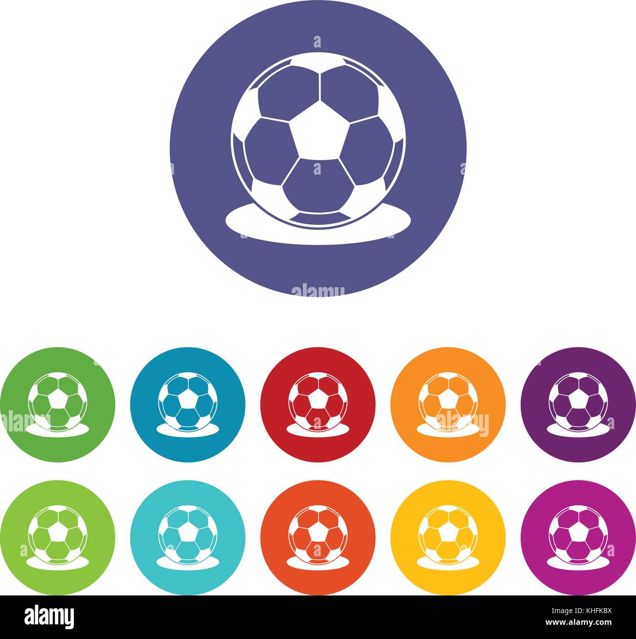 Soccer ball set icons Stock Vector Image & Art - Alamy