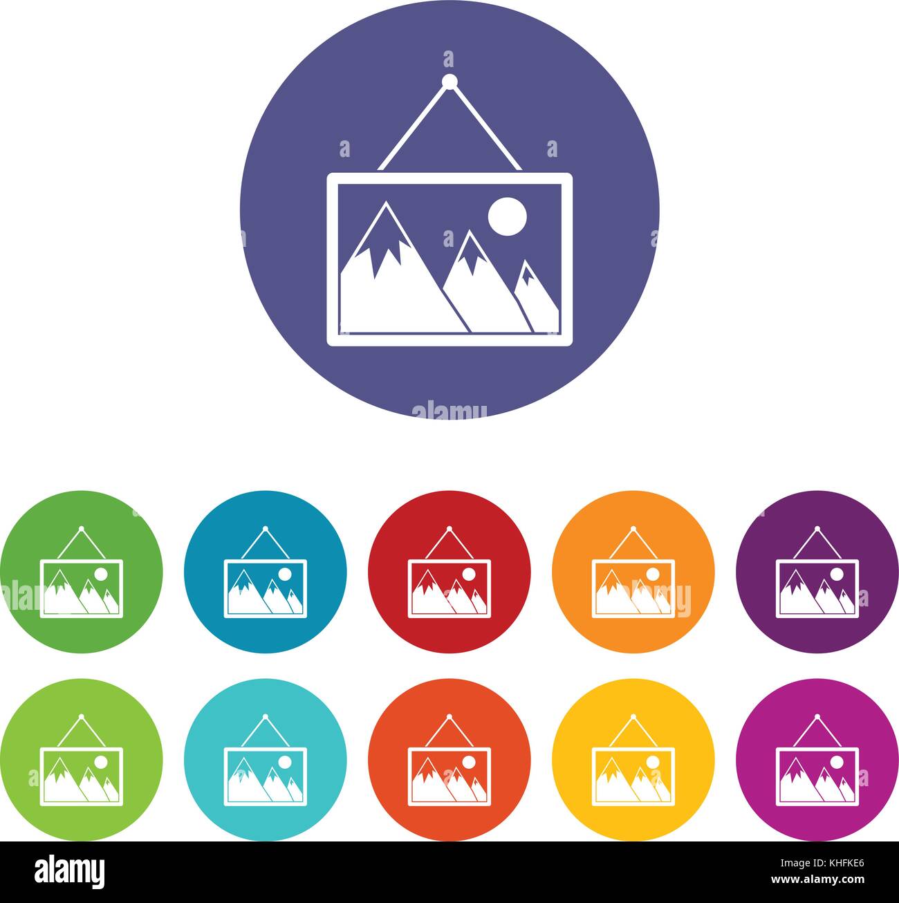 Painting with nature set icons Stock Vector Image & Art - Alamy