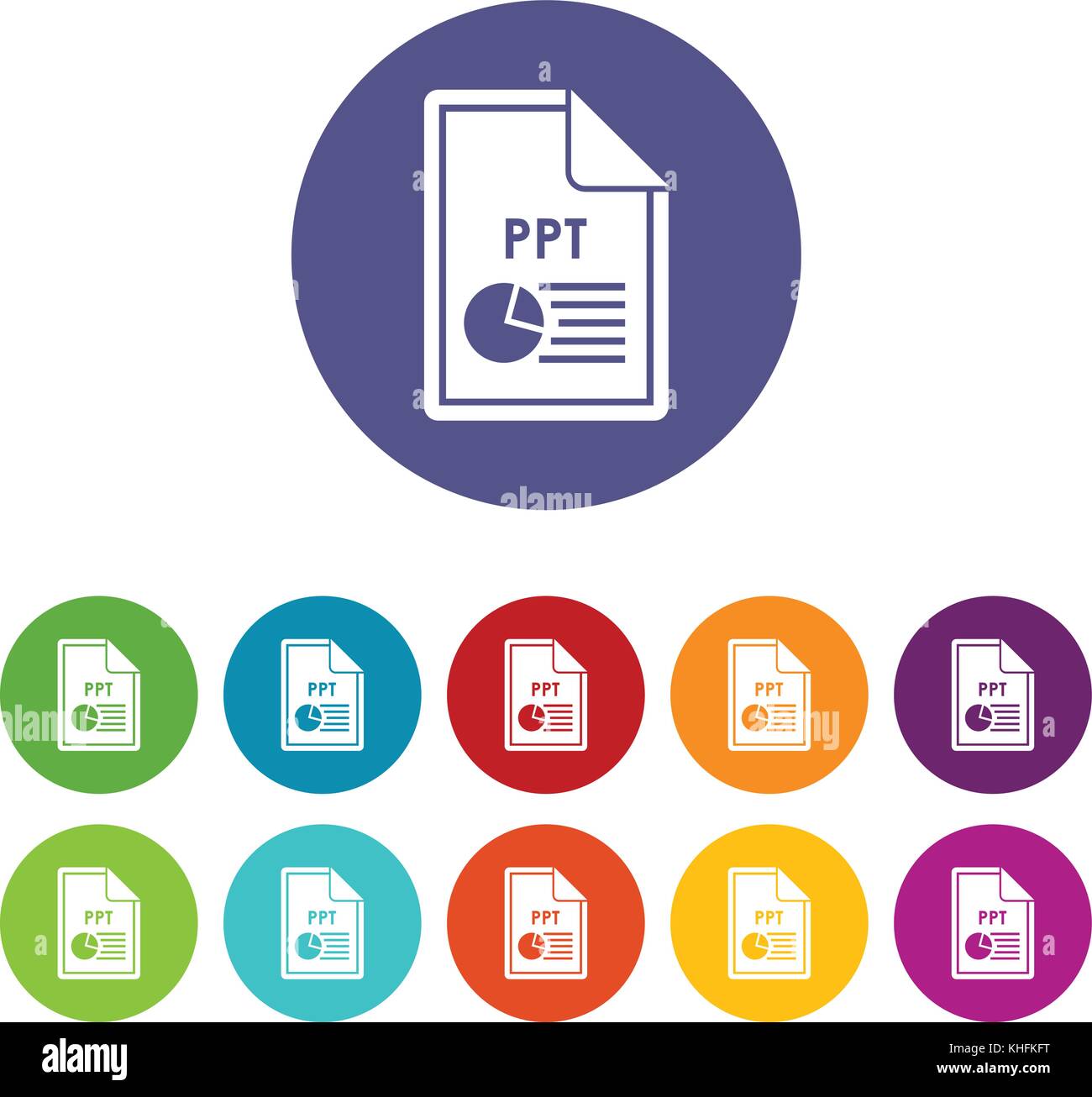 File PPT set icons Stock Vector Image & Art - Alamy