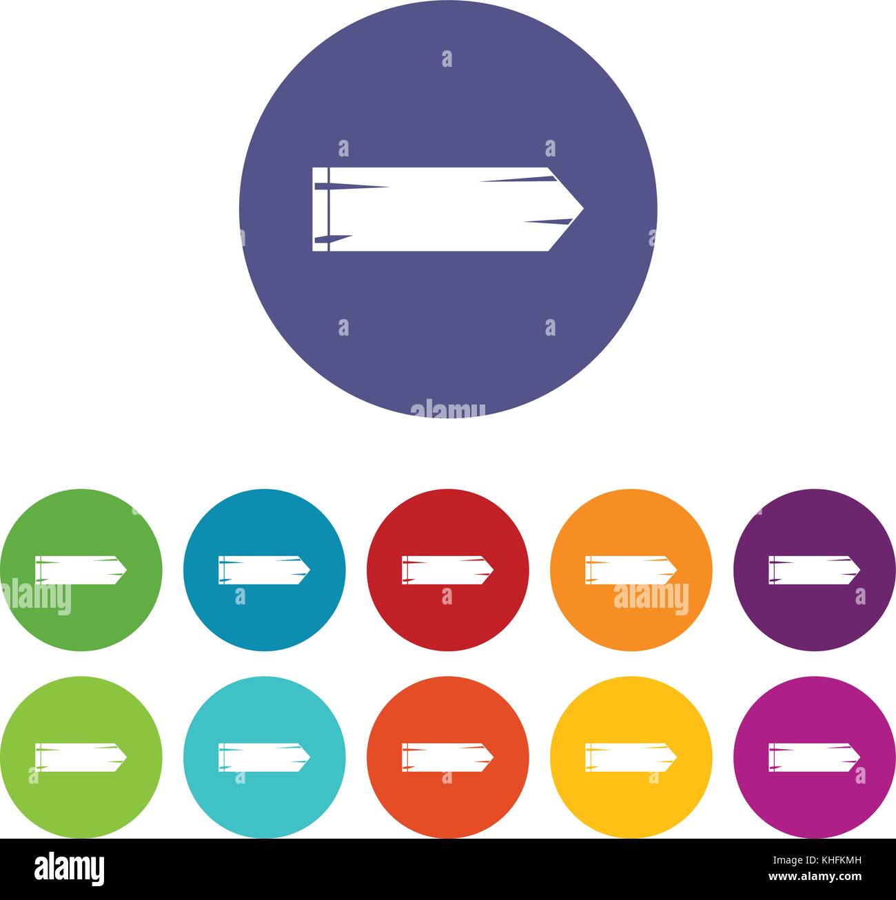 Thick arrow set icons Stock Vector Image & Art - Alamy