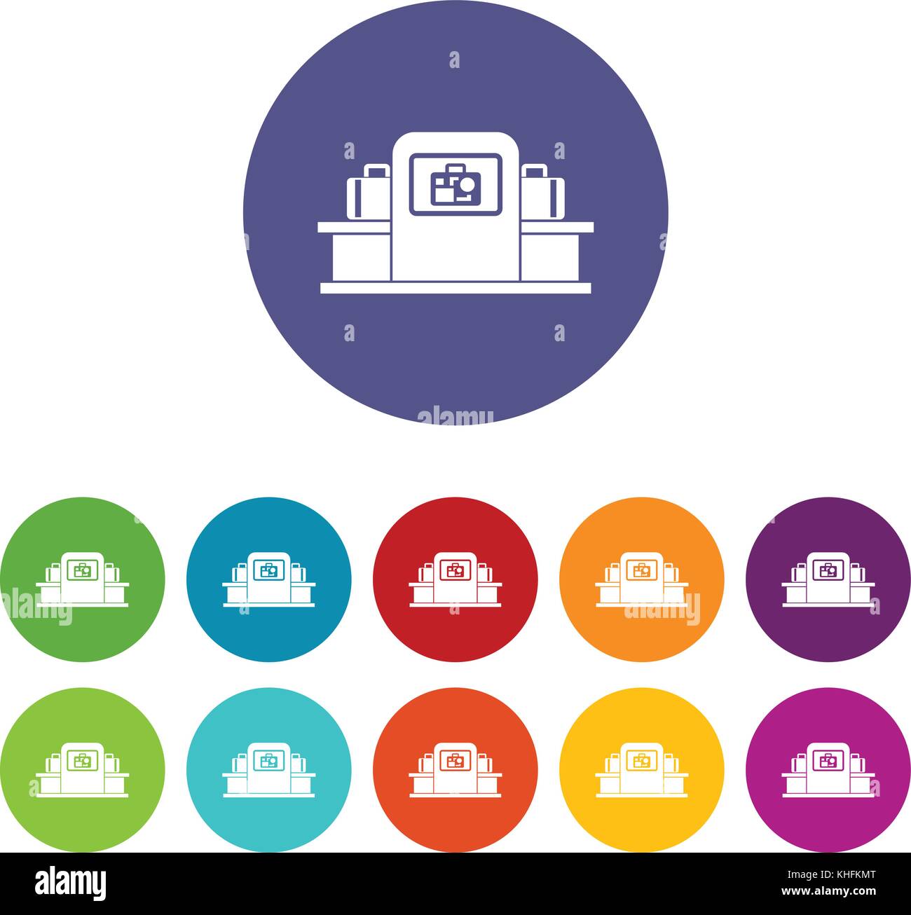 X ray machine baggage Stock Vector Images - Alamy