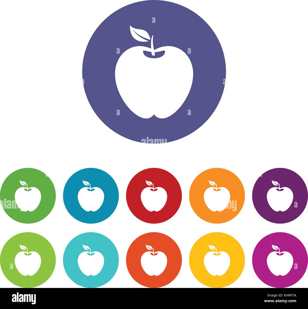 Apple set icons Stock Vector Image & Art - Alamy
