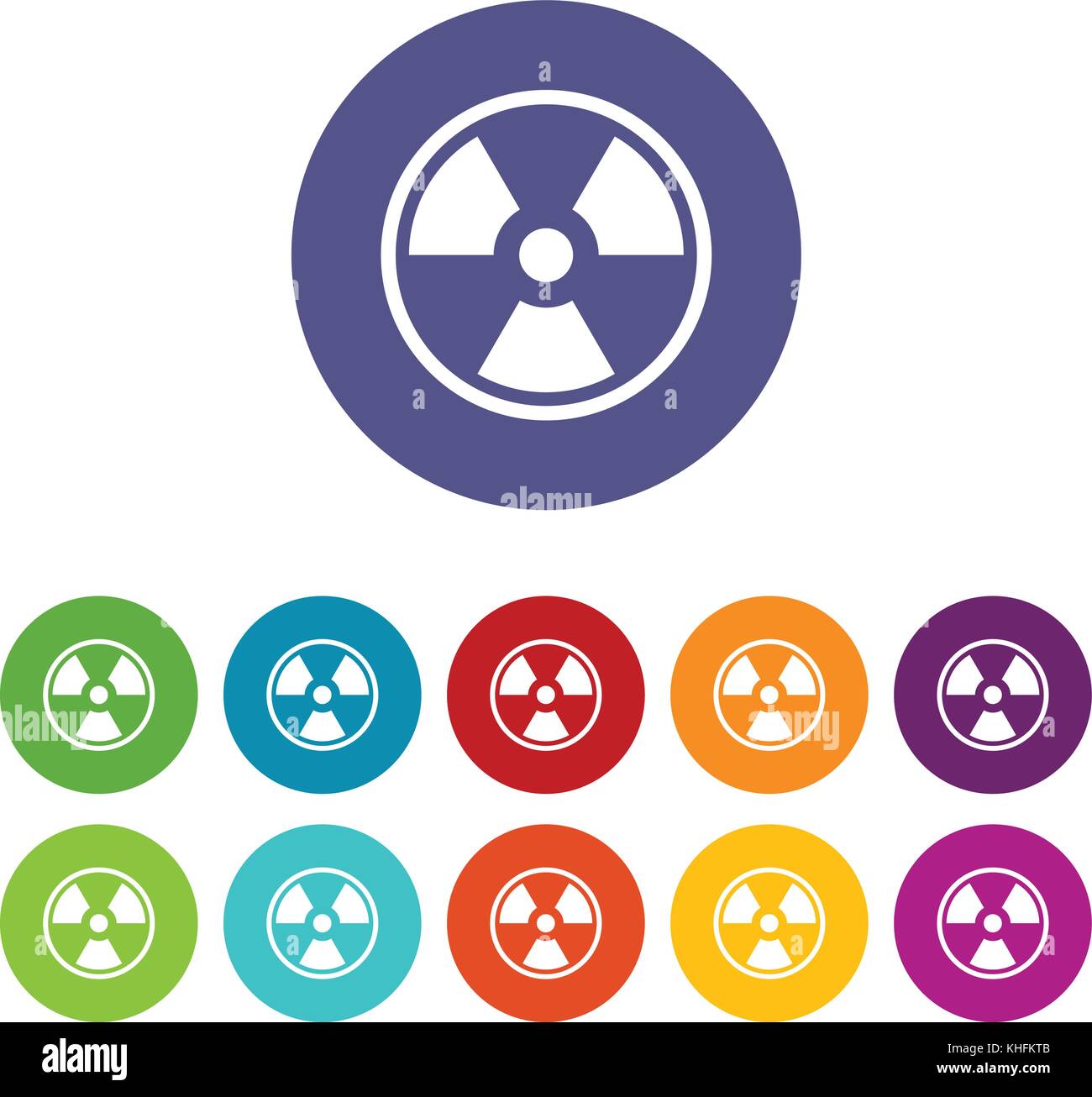 Danger nuclear set icons Stock Vector Image & Art - Alamy