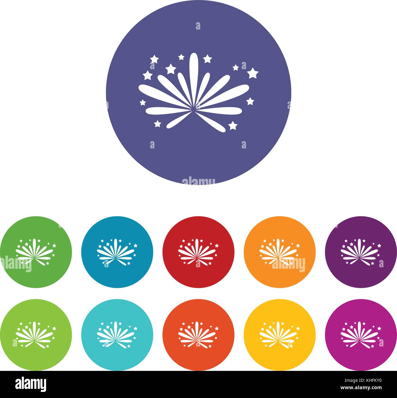 Fireworks set icons Stock Vector Image & Art - Alamy