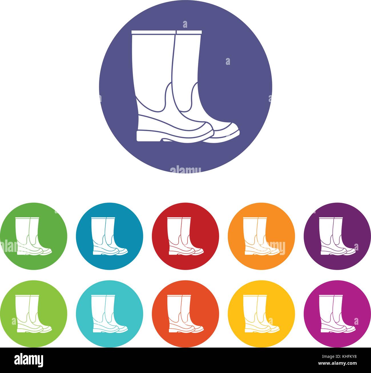 Boots set icons Stock Vector Image & Art - Alamy