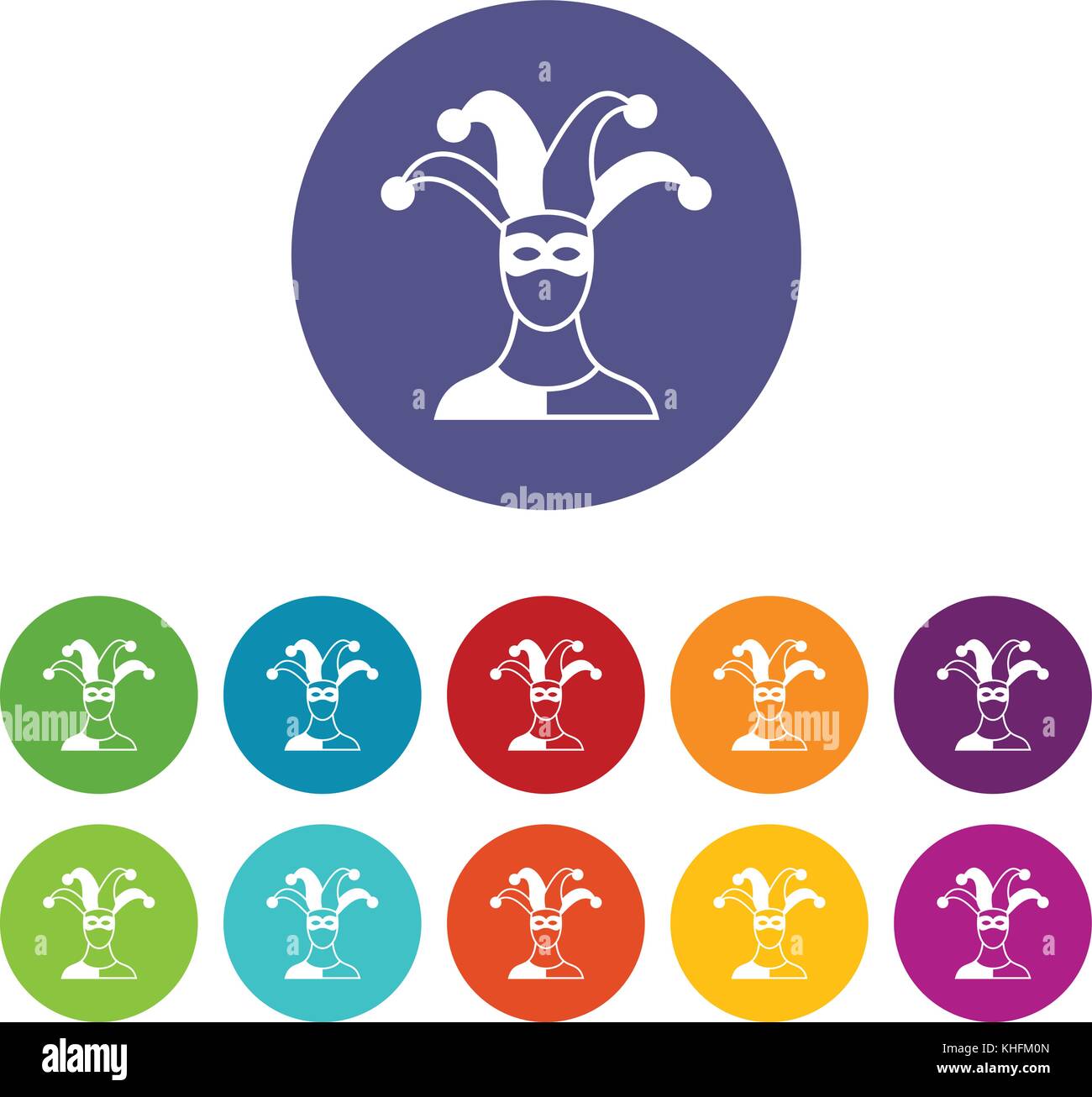 Jester set icons Stock Vector Image & Art - Alamy