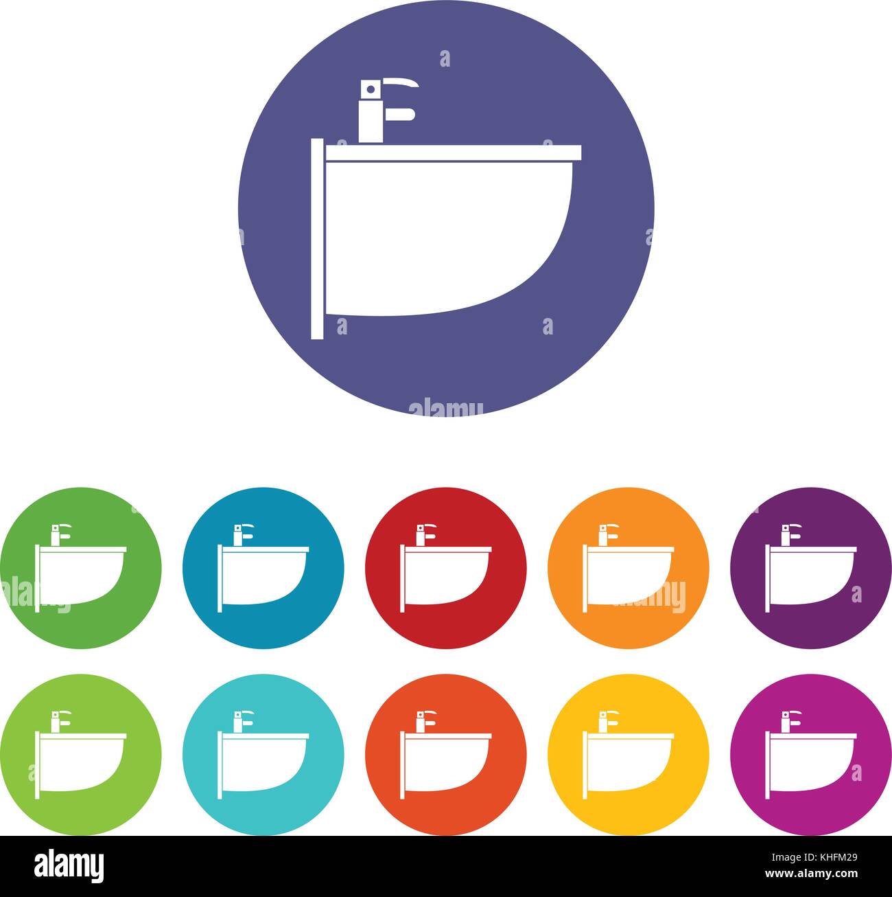 Bidet set icons Stock Vector Image & Art - Alamy