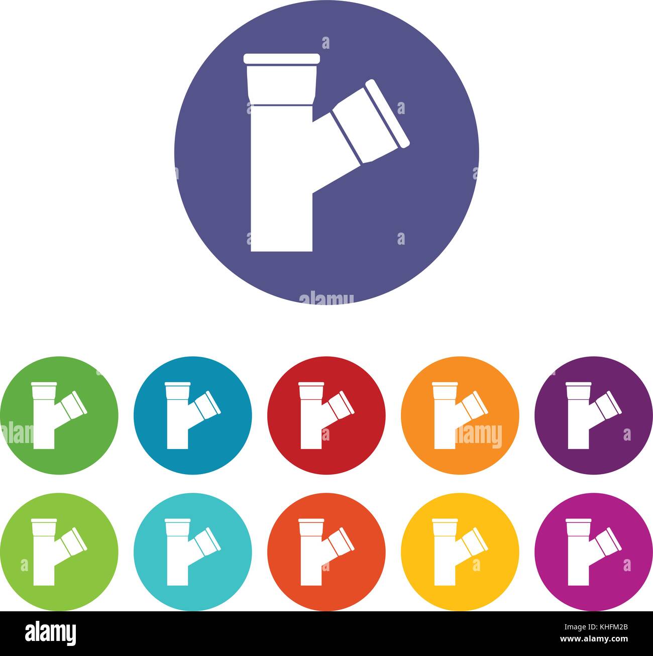 Plastic pipe connection set icons Stock Vector Image & Art - Alamy