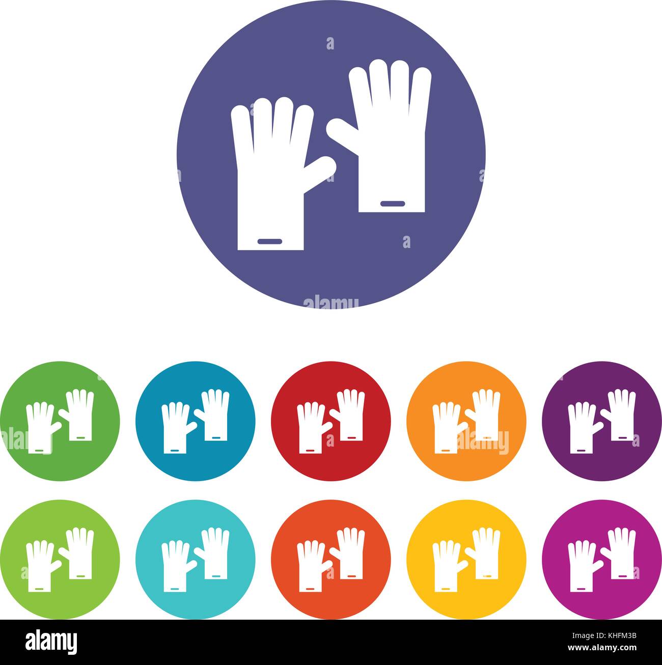 Rubber gloves set icons Stock Vector Image & Art - Alamy