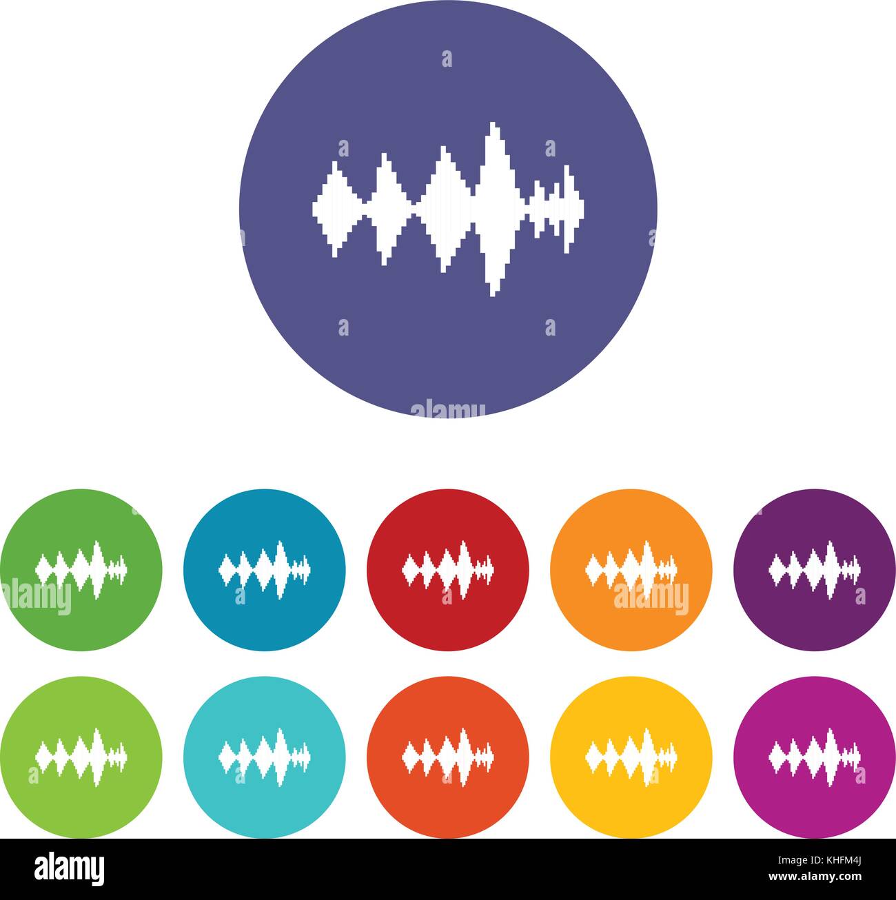 Audio digital equalizer technology set icons Stock Vector Image & Art ...