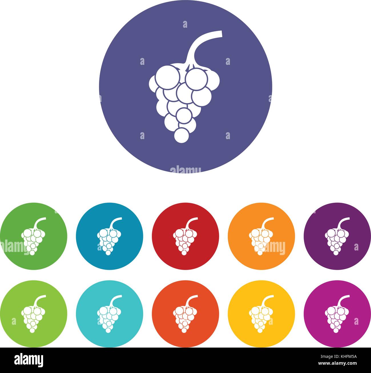Grape branch set icons Stock Vector Image & Art - Alamy